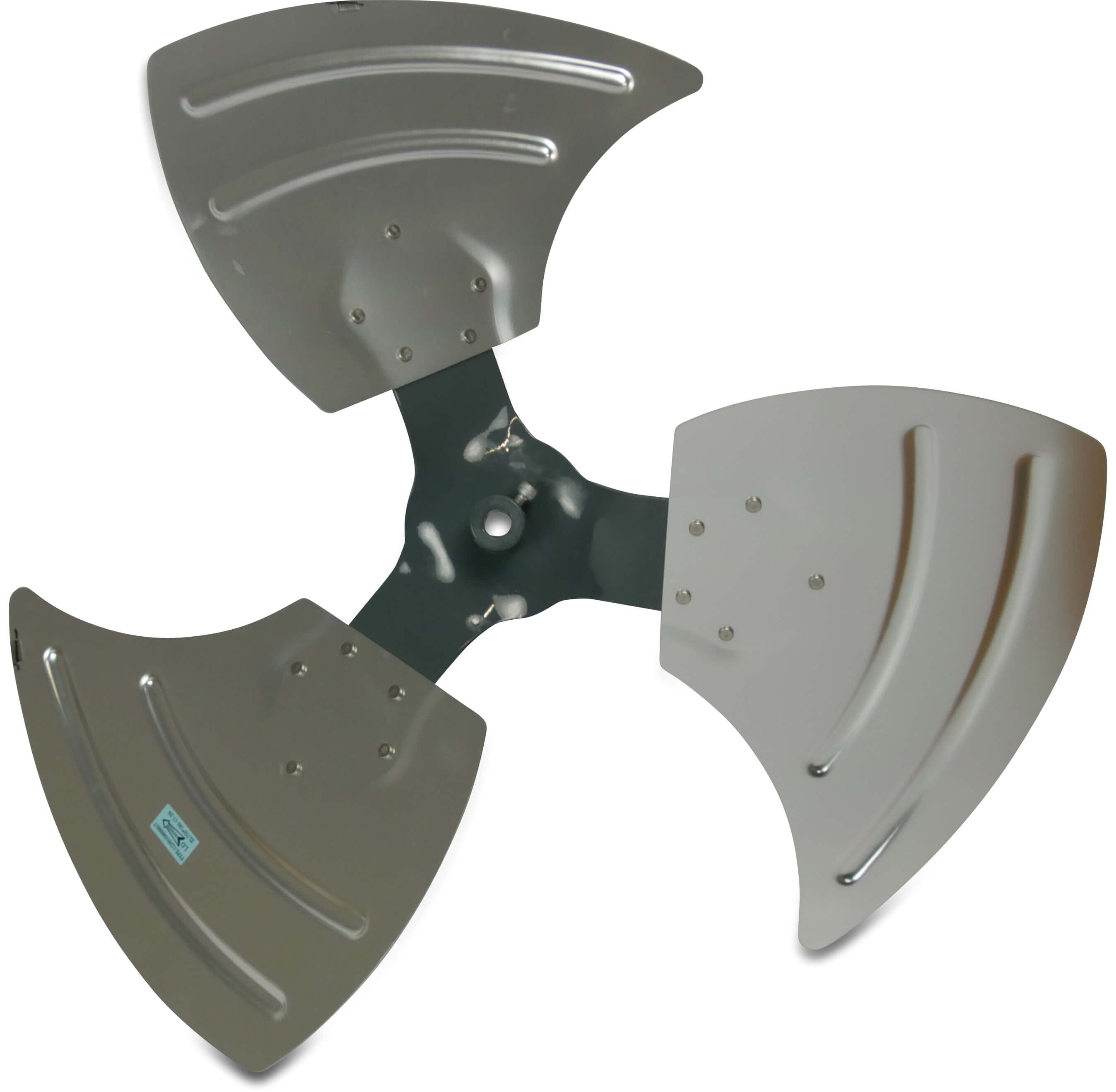 Axial flow fan blade aluminum gloss 9005 clockwise